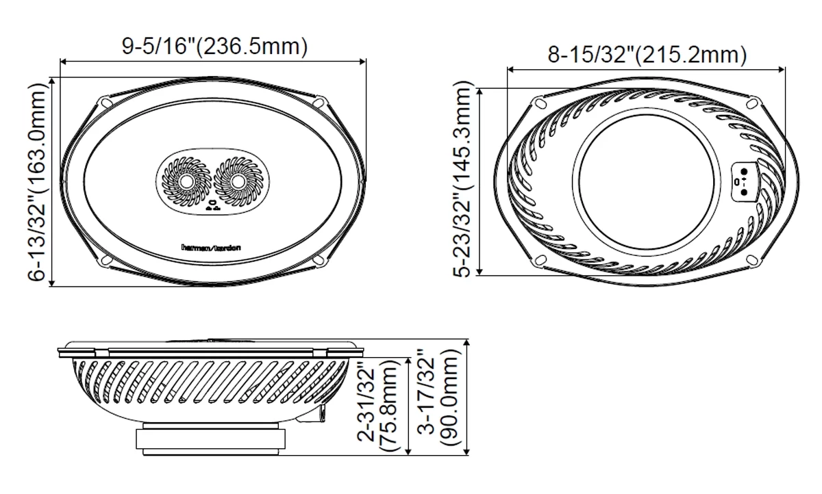 [Harman Kardon 哈曼卡頓]FIT 96M 6×9吋3音路喇叭 440W – 建成興業/建安電子